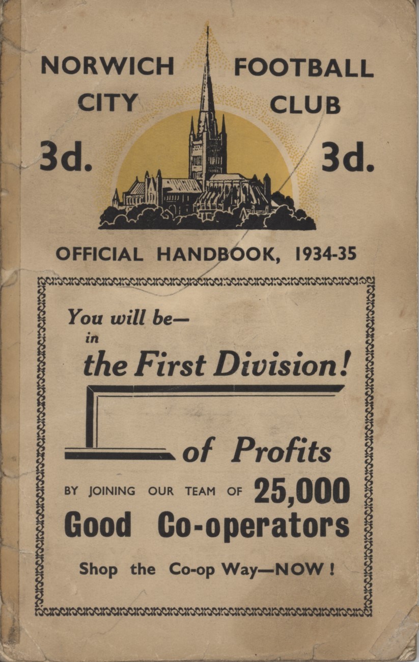 NORWICH CITY FOOTBALL CLUB OFFICIAL HANDBOOK 1934-35 - Football Club ...