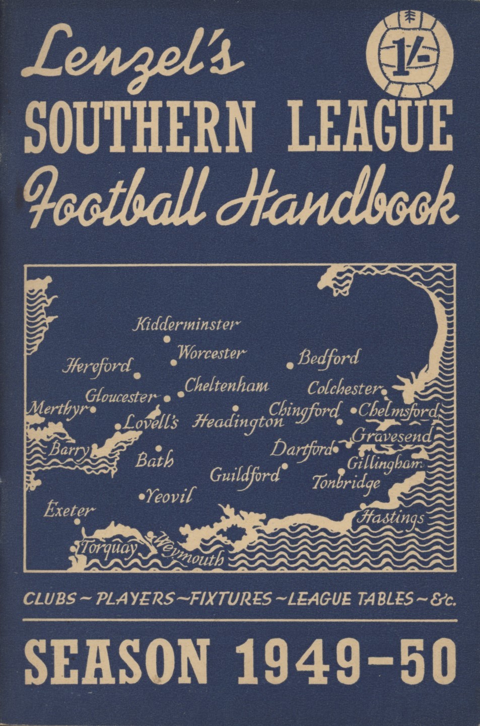 LENZEL'S SOUTHERN LEAGUE FOOTBALL HANDBOOK - SEASON 1949-50 - Football ...