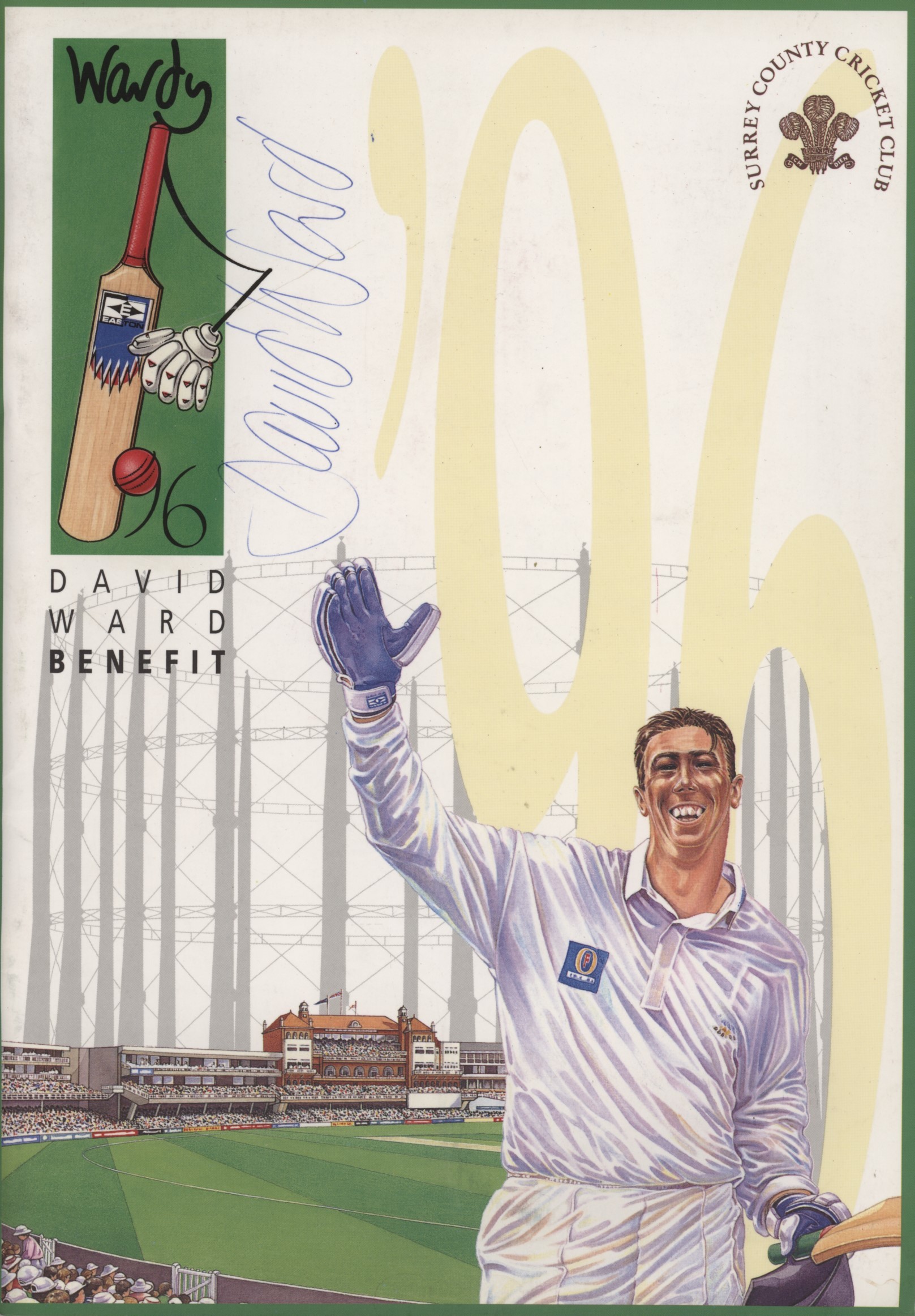 DAVID WARD (SURREY) 1996 SIGNED BENEFIT BROCHURE - Cricket Benefit ...