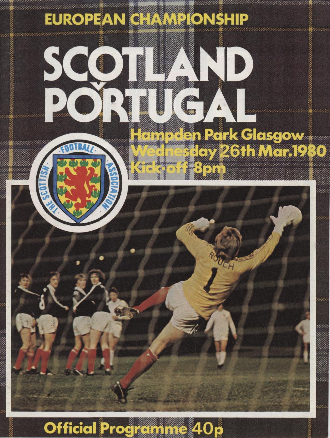 SCOTLAND V PORTUGAL 1980 FOOTBALL PROGRAMME - Football Programmes ...