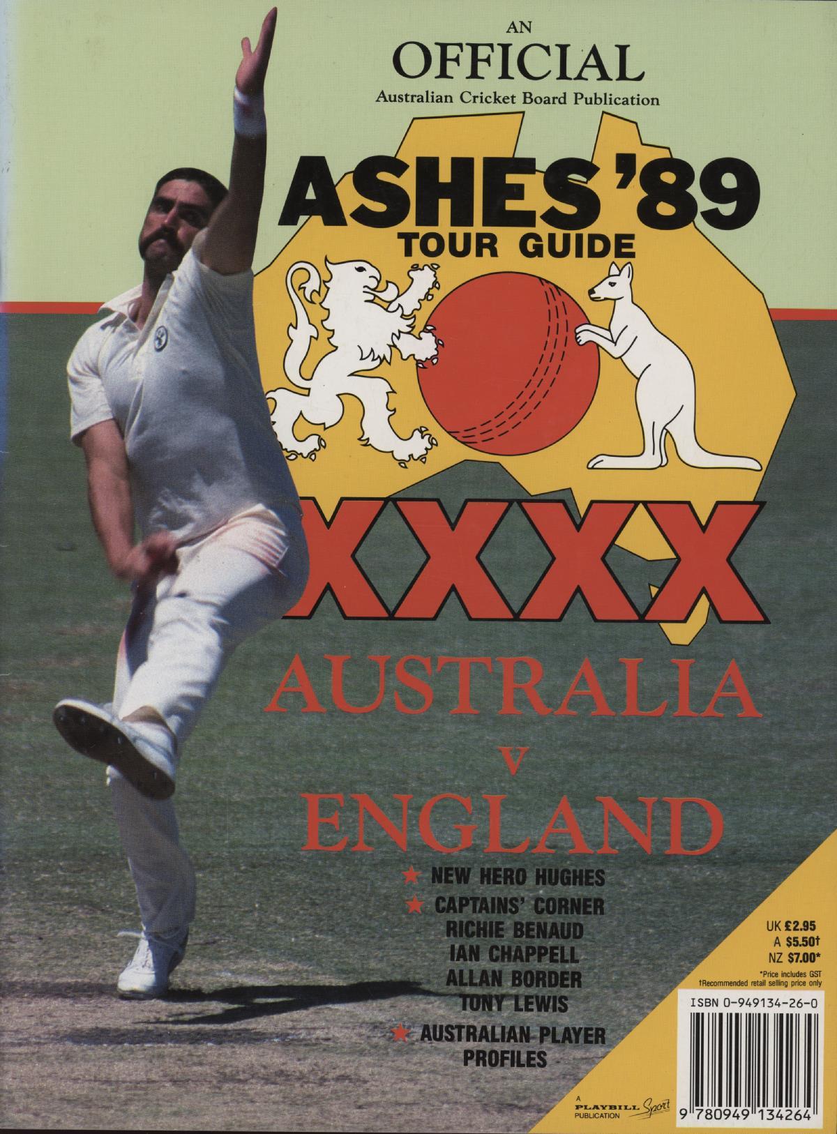 OFFICIAL AUSTRALIAN CRICKET BOARD ASHES '89 TOUR GUIDE - england v ...
