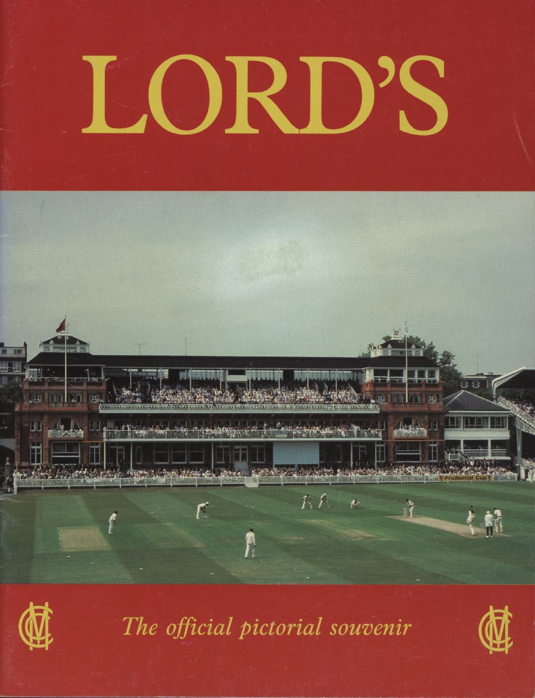 LORD'S - THE OFFICIAL PICTORIAL SOUVENIR - Cricket Brochures & Booklets ...