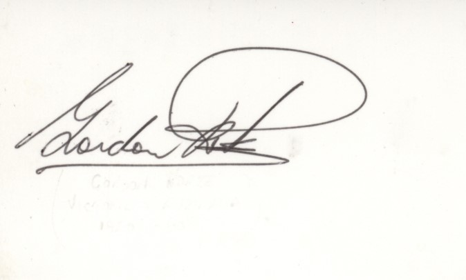 GORDON RORKE (AUSTRALIA) CRICKET AUTOGRAPH - Individual Cricket ...