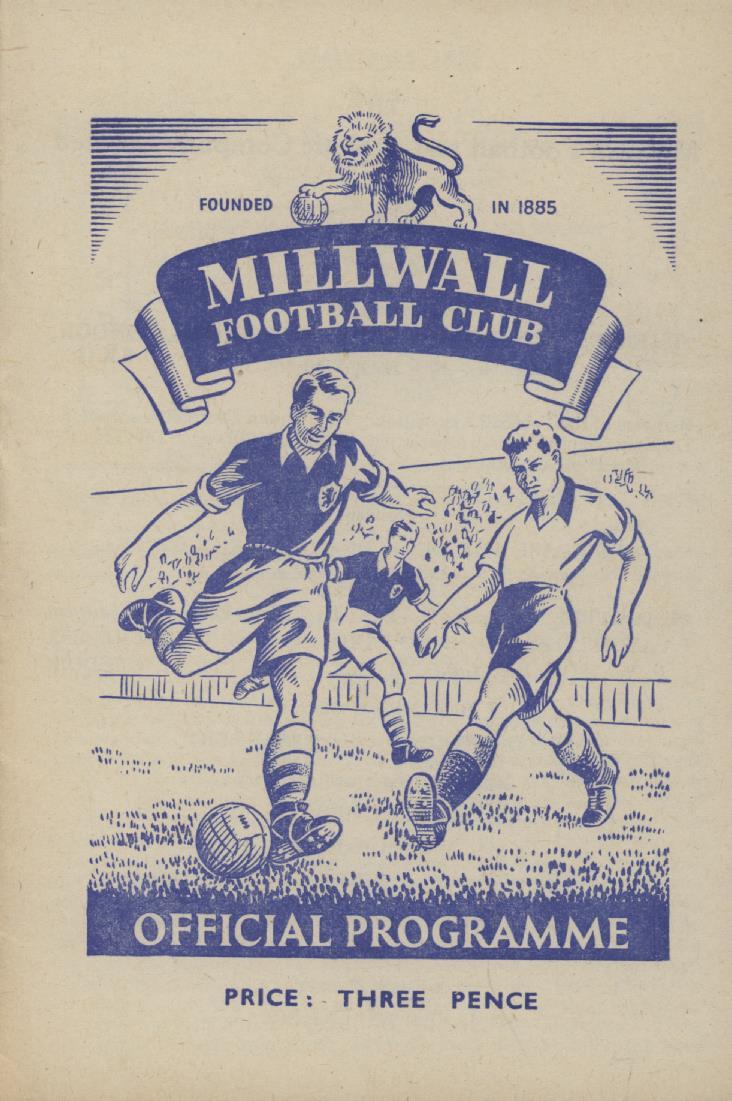 MILWALL V READING 1951-52 FOOTBALL PROGRAMME - Football Programmes ...