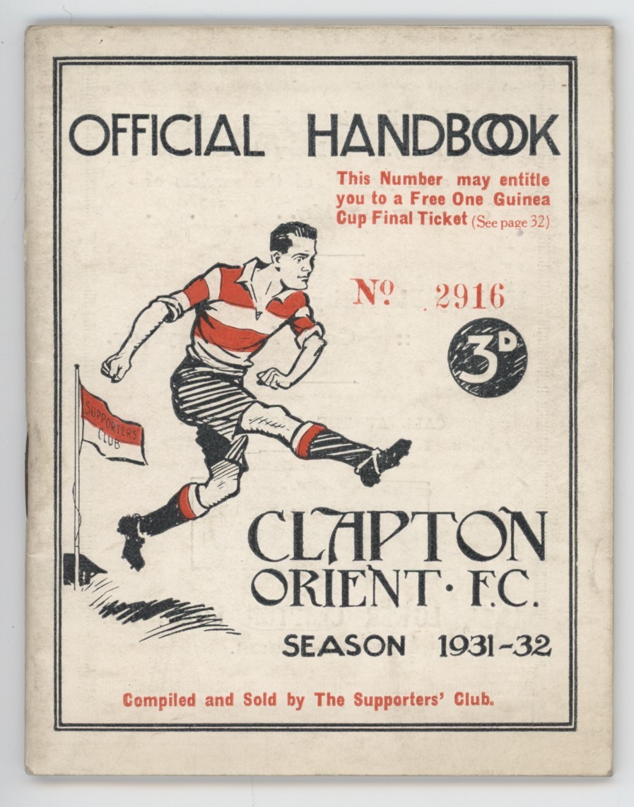 CLAPTON ORIENT OFFICIAL HANDBOOK 1931-32 - Football Club Annuals ...