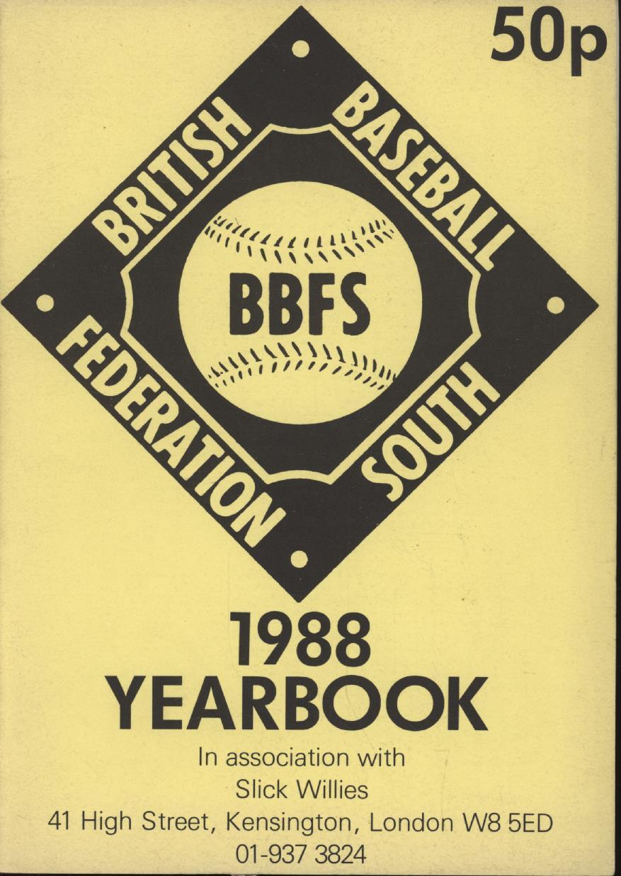 BRITISH BASEBALL FEDERATION (SOUTH) 1988 YEARBOOK: Sportspages.com