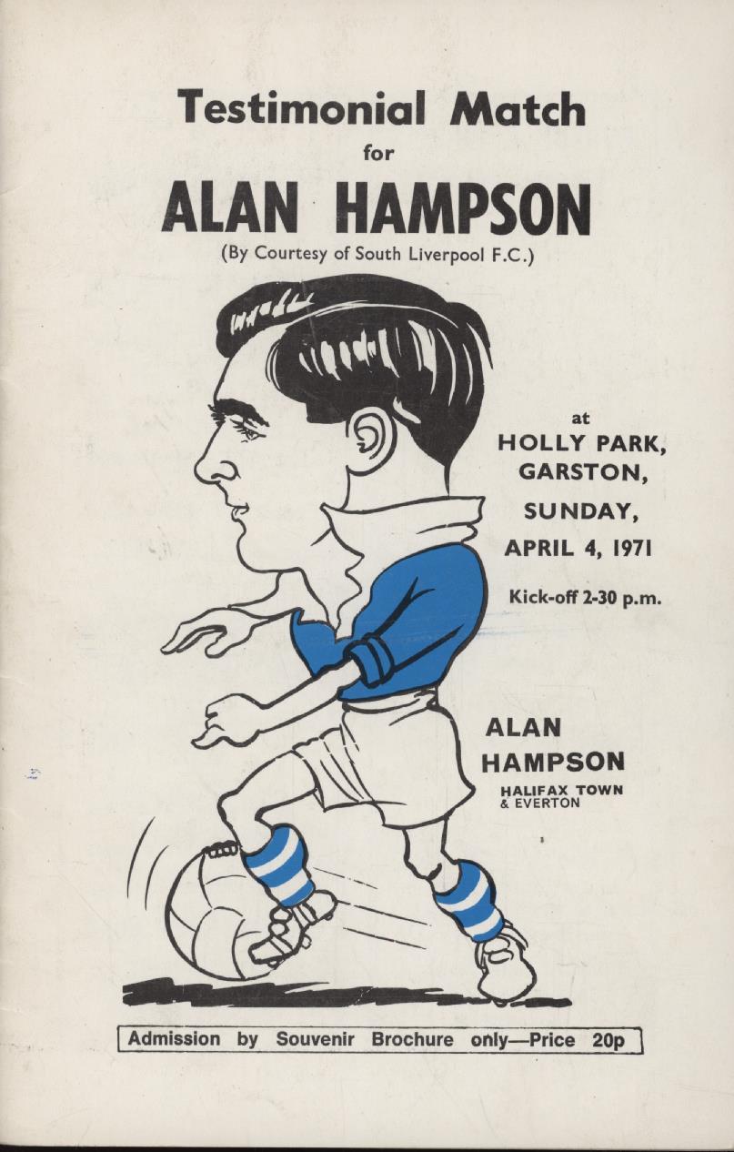 INTERNATIONAL ALL STARS V ALAN HAMPSON'S XI (TESTIMONIAL MATCH) 1970-71 ...