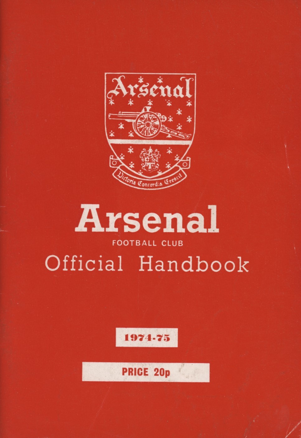ARSENAL FOOTBALL CLUB 1974-75 OFFICIAL HANDBOOK - Football Club Annuals ...