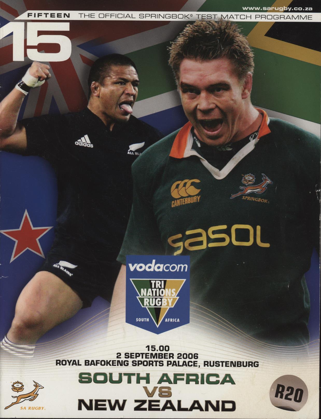 SOUTH AFRICA V NEW ZEALAND 2006 RUGBY UNION PROGRAMME - South Africa ...