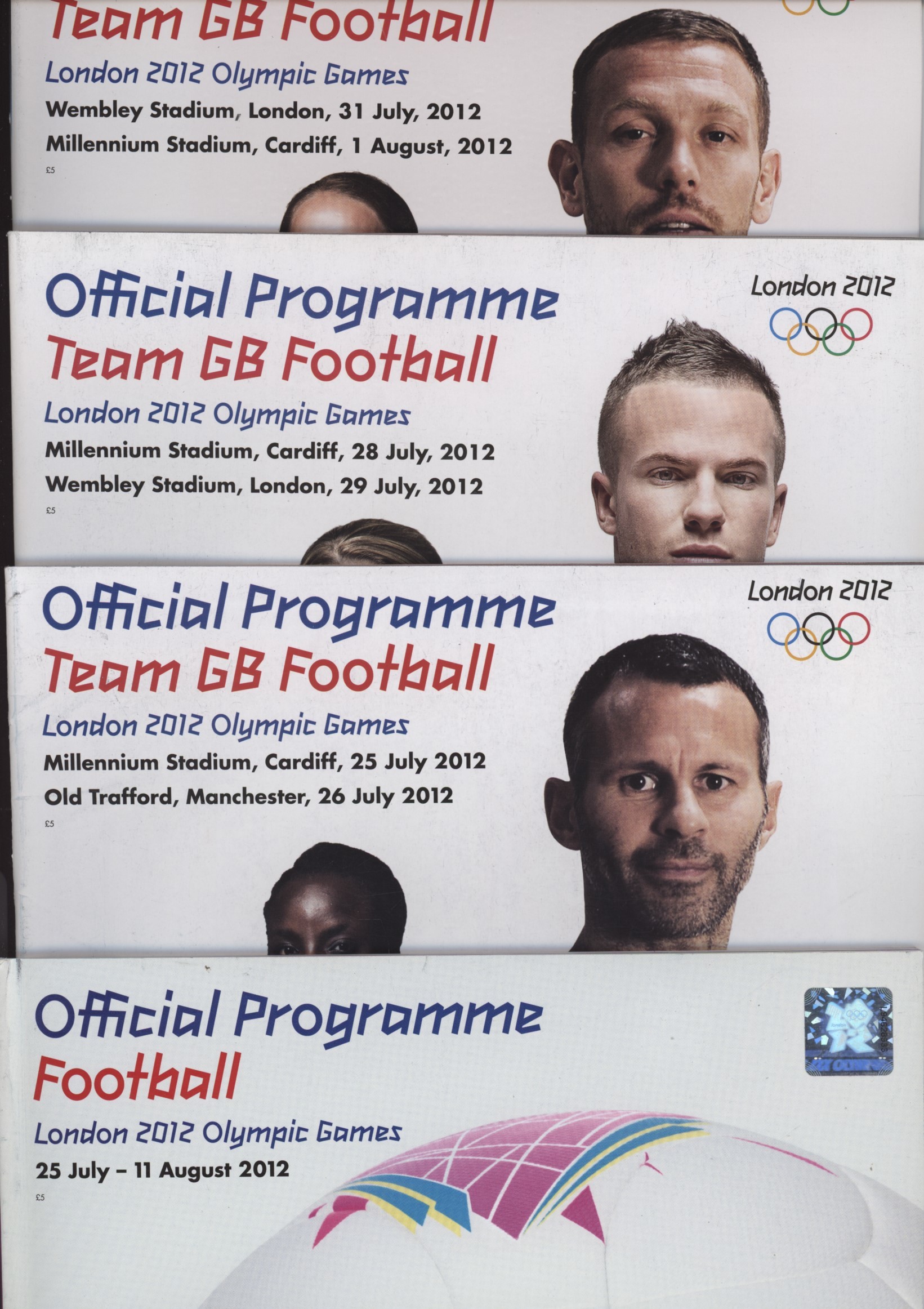 LONDON OLYMPICS 2012 TEAM GB FOOTBALL PROGRAMMES - Representative ...