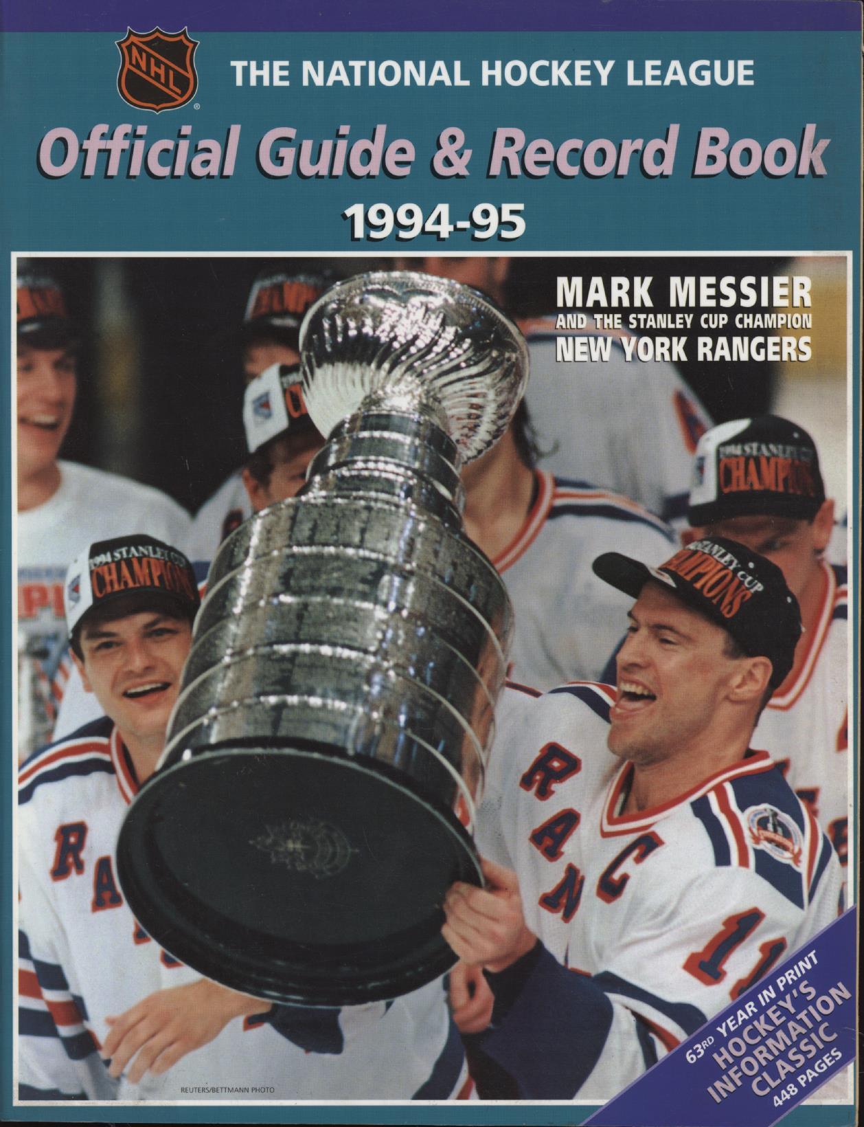 THE NATIONAL HOCKEY LEAGUE OFFICIAL GUIDE & RECORD BOOK 1994-95 - Ice ...