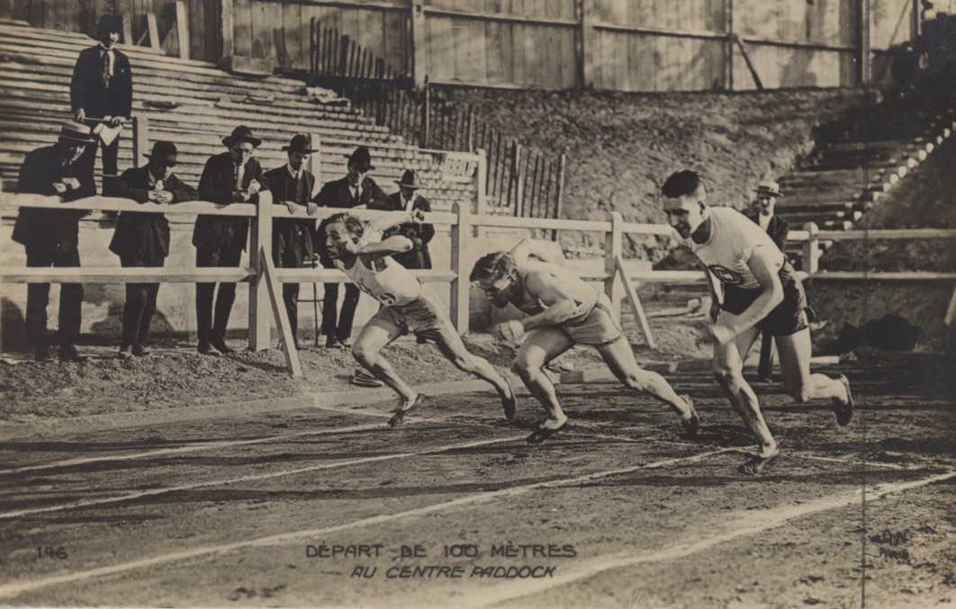 USA SPRINTERS IN TRAINING (INCLUDING CHARLEY PADDOCK) 1924 PARIS ...