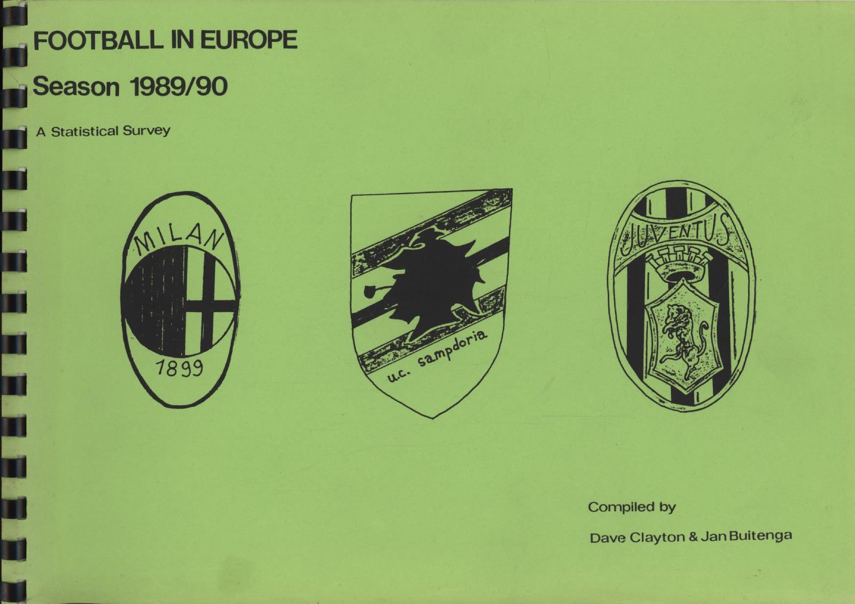 FOOTBALL IN EUROPE SEASON 1989/90 - A STATISTICAL SURVEY - Football ...