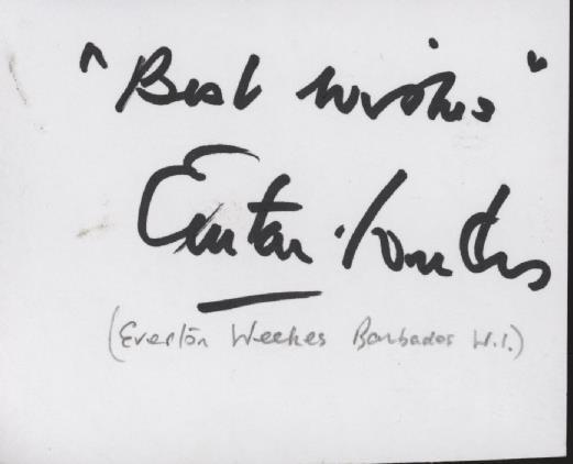 EVERTON WEEKES (WEST INDIES) CRICKET AUTOGRAPH - Individual Cricket ...