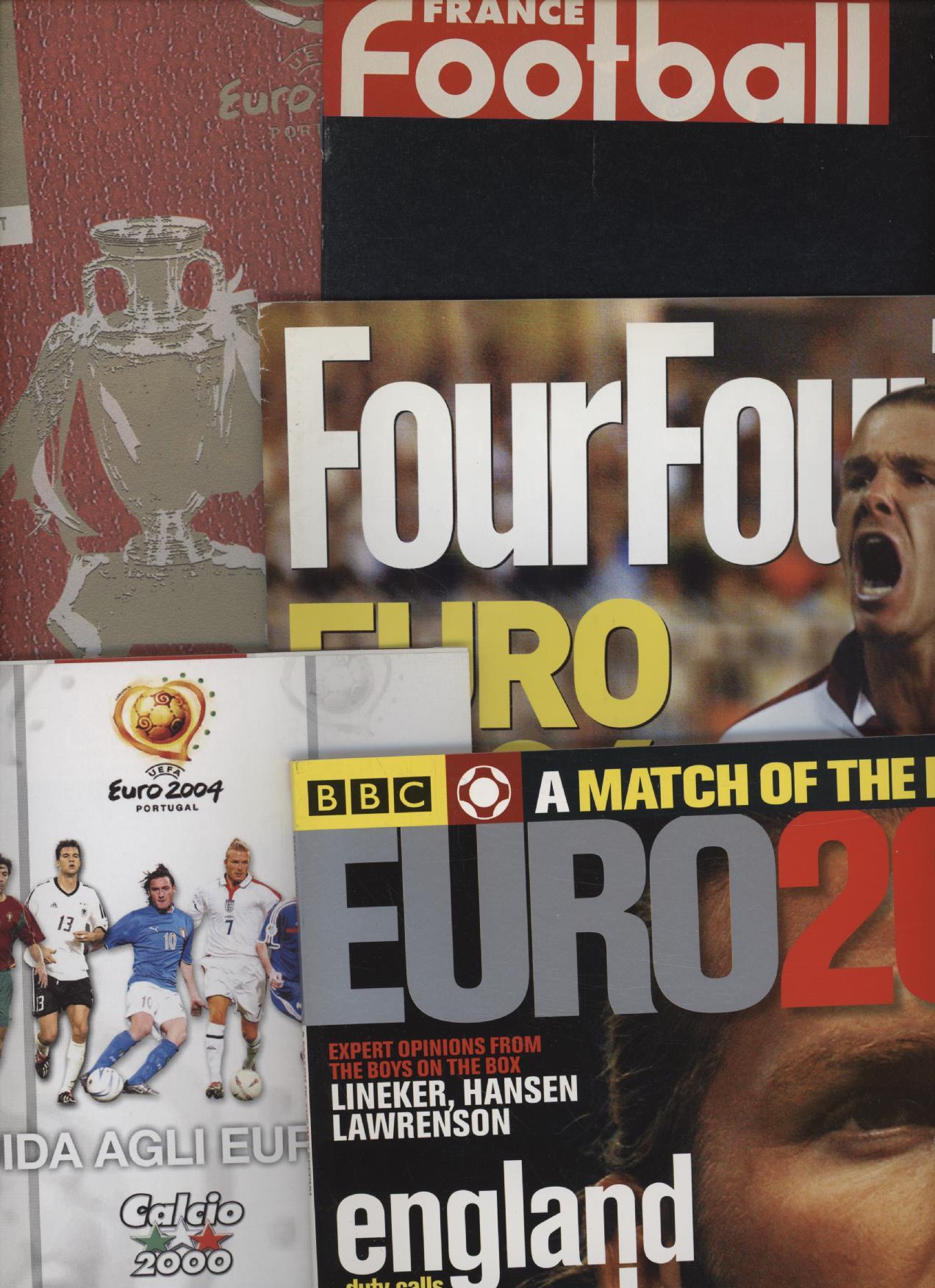 EURO 2004 - COLLECTION OF MAGAZINES & SUPPLEMENTS INCLUDING BBC MATCH ...