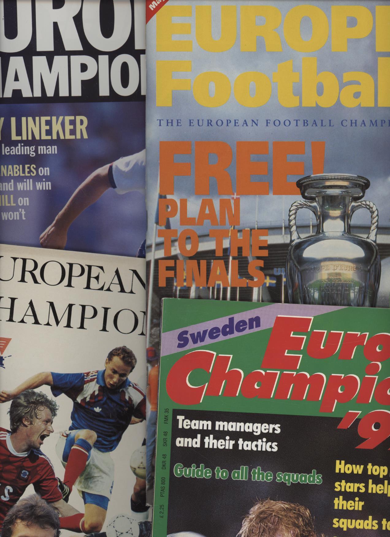 EURO '92 - COLLECTION OF BROCHURES INCLUDING THE OFFICIAL MAGAZINE (5 ...