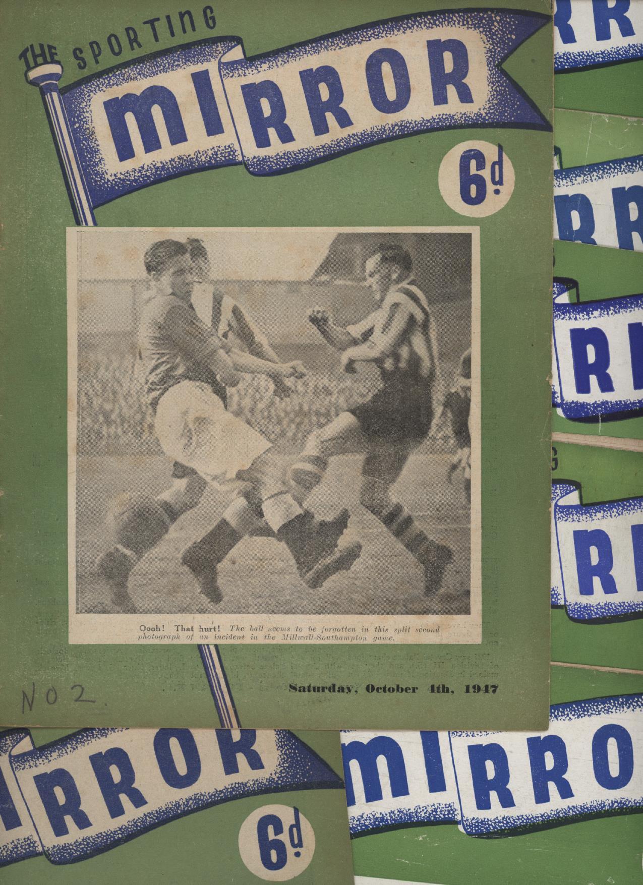 THE SPORTING MIRROR (7 ISSUES FROM VOL.1, 1947) - Football Booklets ...