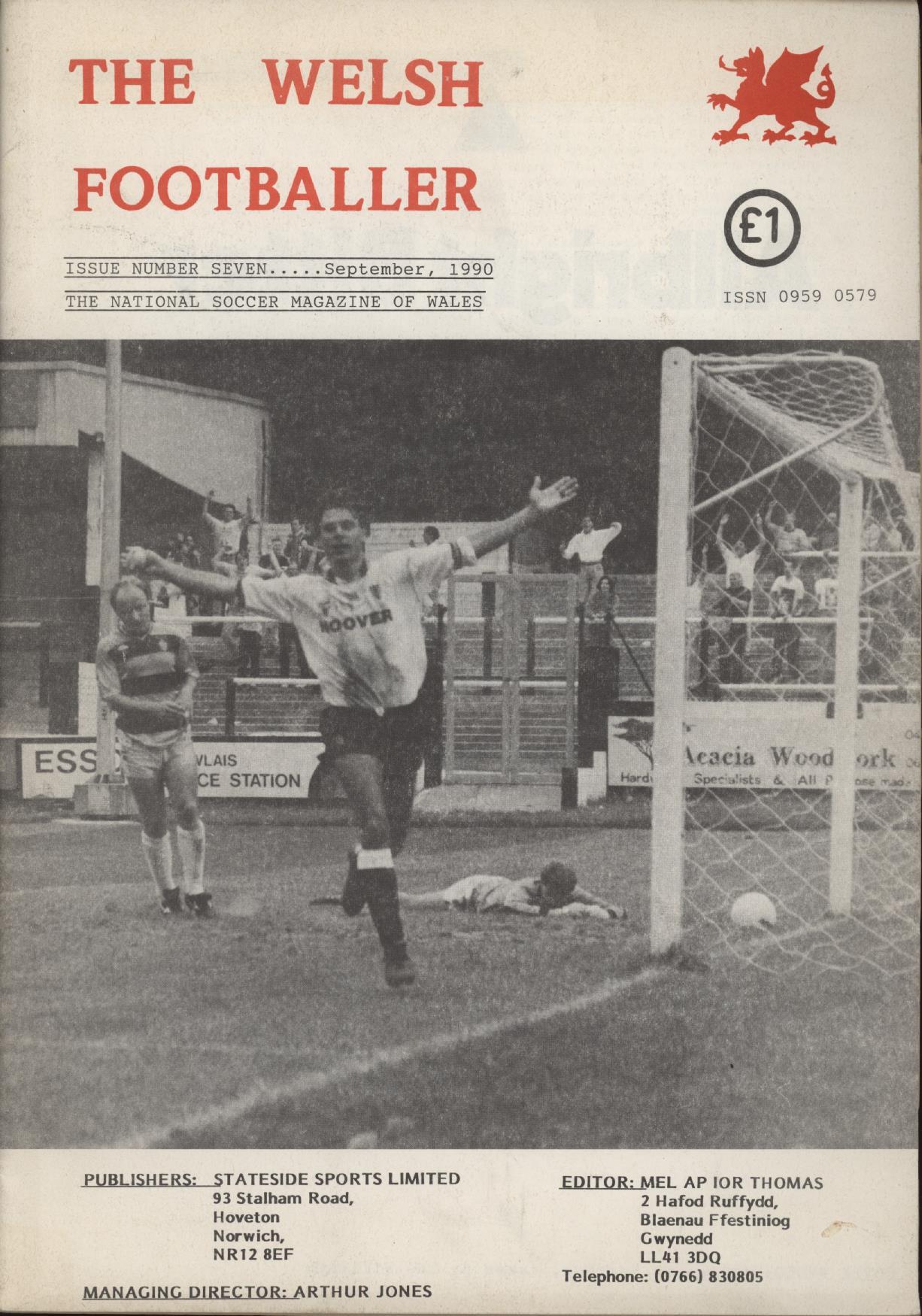 THE WELSH FOOTBALLER - SEPTEMBER 1990 (NO.7) - Football Booklets ...