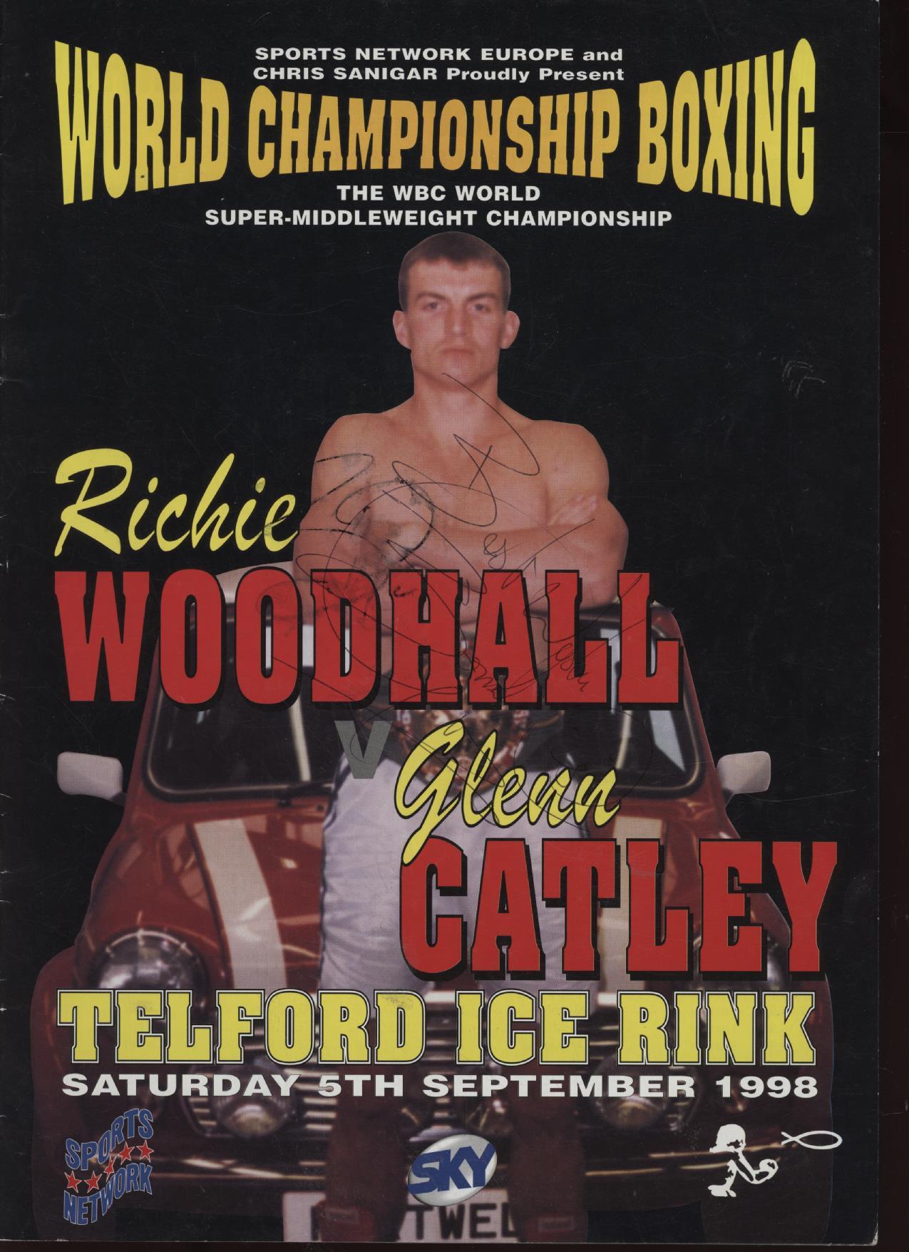 RICHIE WOODHALL V GLENN CATLEY 1998 BOXING PROGRAMME - Boxing ...