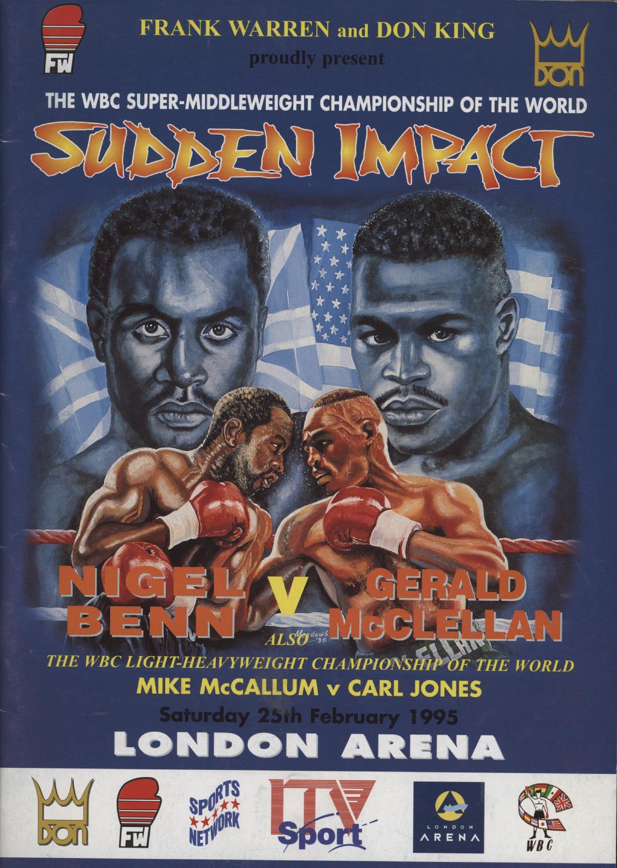 NIGEL BENN V GERALD MCCLELLAN 1995 BOXING PROGRAMME - Boxing programmes ...