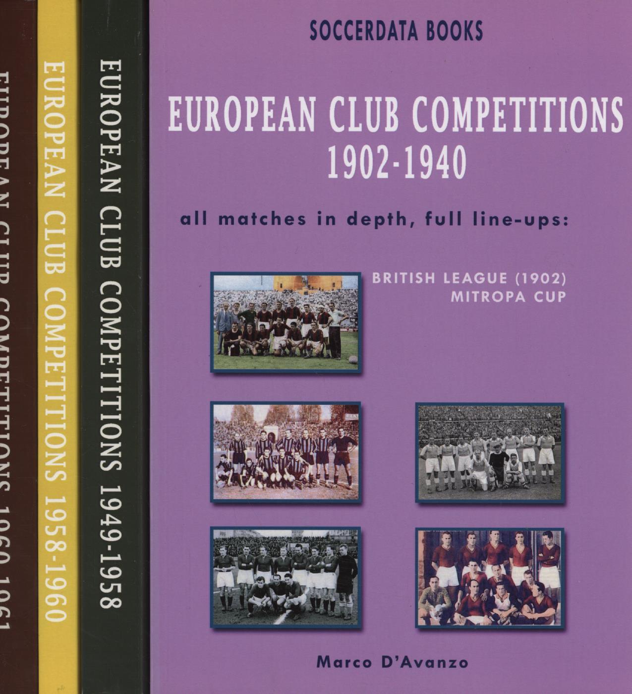 EUROPEAN CLUB COMPETITIONS 1902-1971 (14 VOLUMES) - Football Books ...