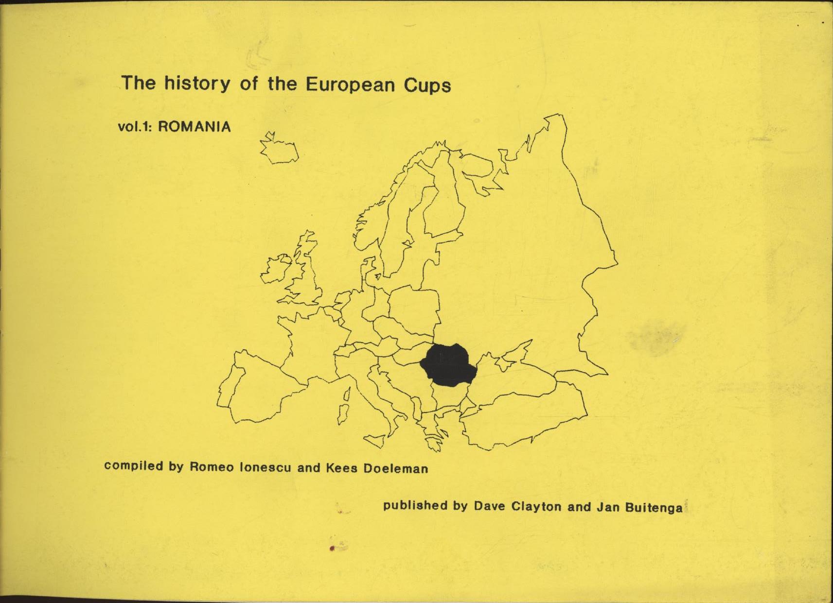 THE HISTORY OF THE EUROPEAN CUPS VOL.1: ROMANIA - Football Books ...
