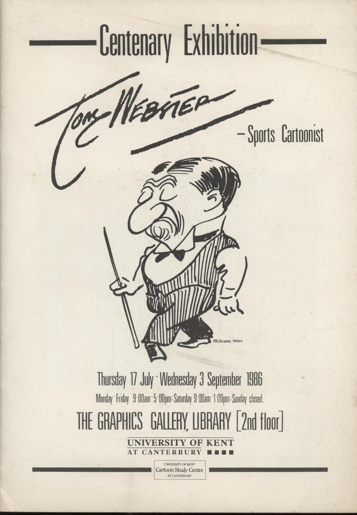 TOM WEBSTER - SPORTS CARTOONIST: CENTENARY EXHIBITION - Rare general ...