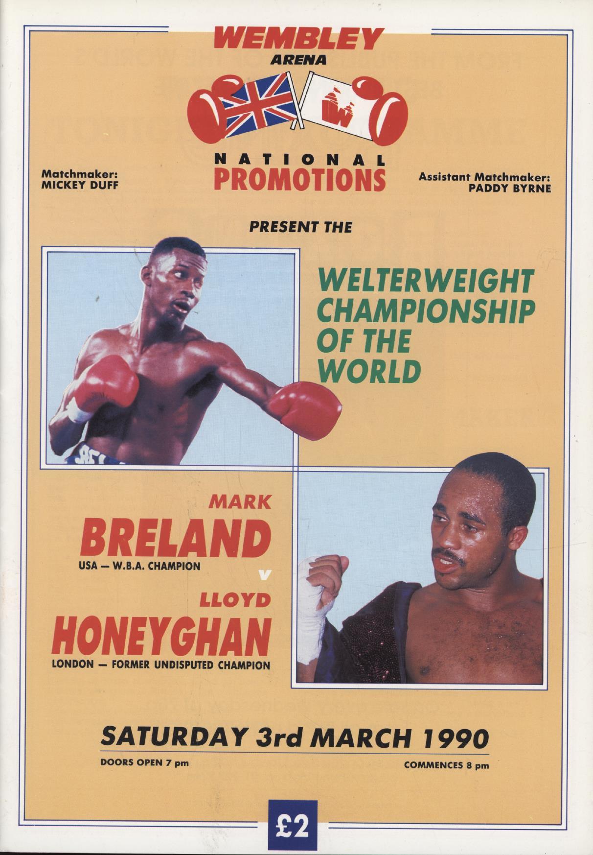 MARK BRELAND V LLOYD HONEYGHAN (WORLD WELTERWEIGHT CHAMPIONSHIP) 1990 ...