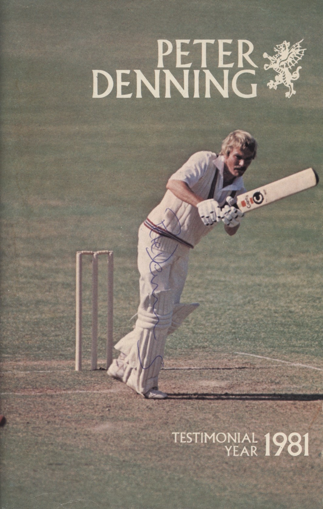 PETER DENNING (SOMERSET) 1981 SIGNED CRICKET BENEFIT BROCHURE - Cricket ...