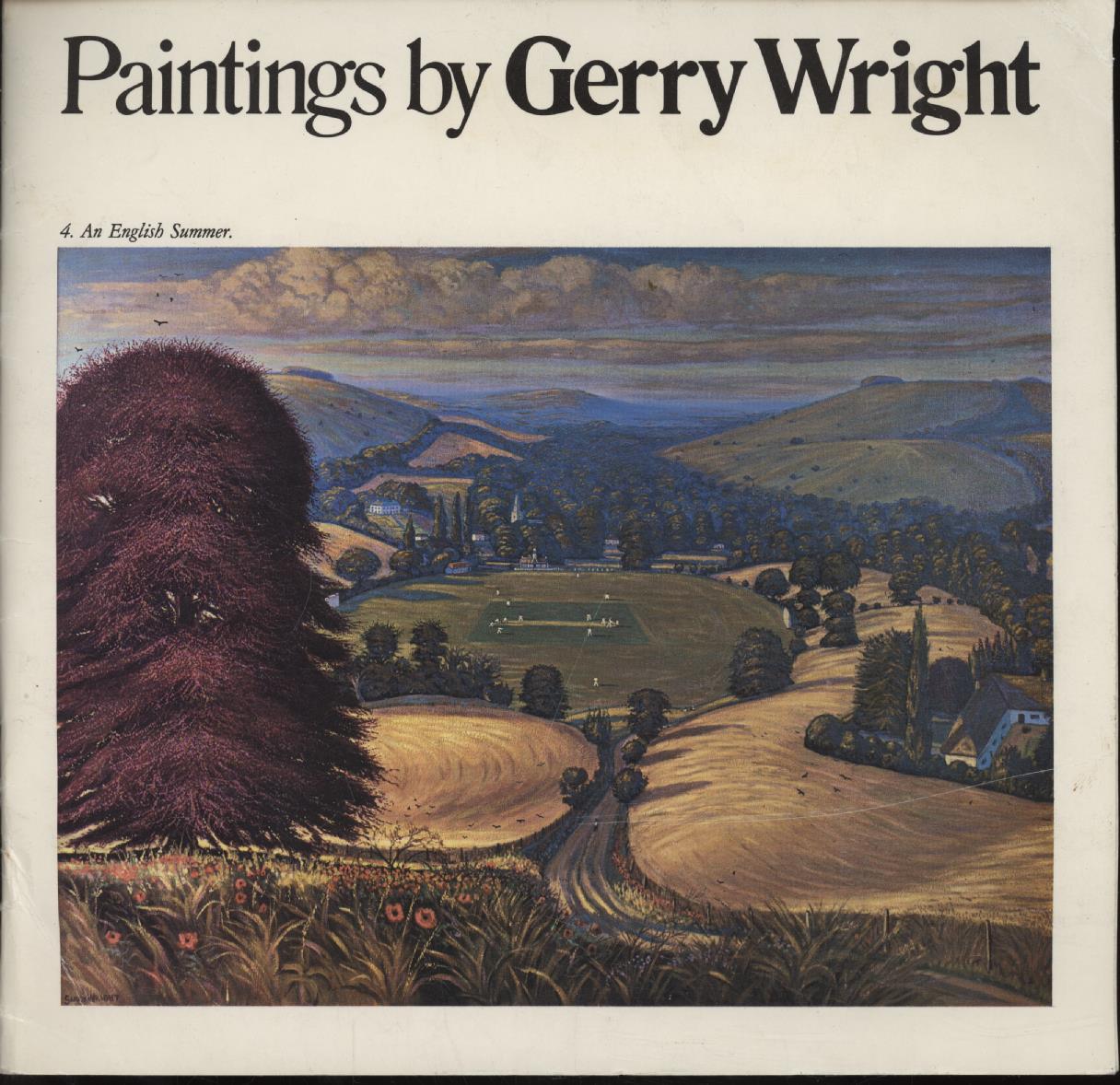 PAINTINGS BY GERRY WRIGHT - Cricket Brochures & Booklets: Sportspages.com