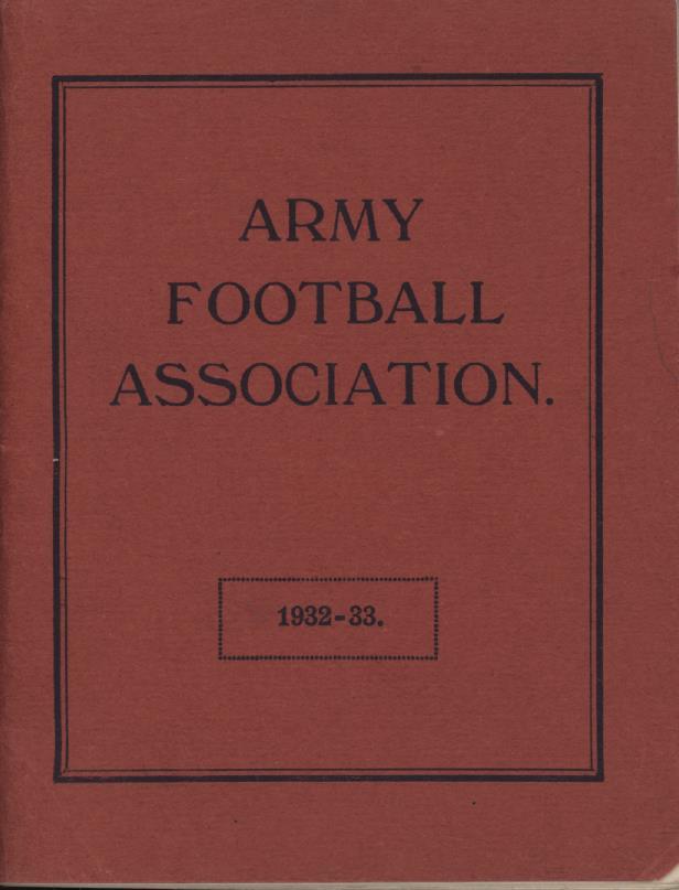ARMY FOOTBALL ASSOCIATION - SEASON 1932/33 - Football Annuals ...