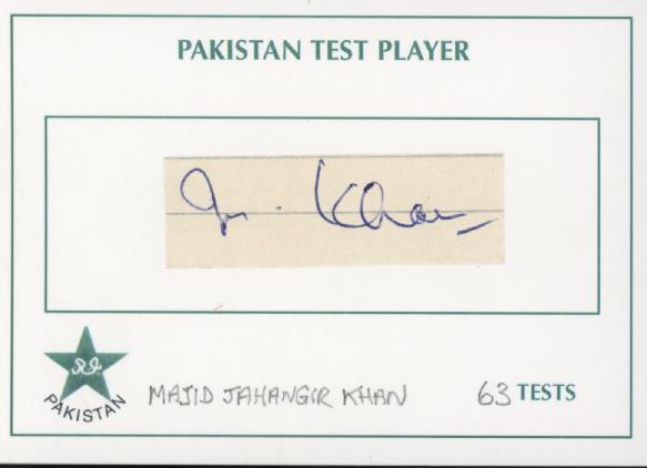 MAJID JAHANGIR KHAN (PAKISTAN) CRICKET AUTOGRAPH - Individual Cricket ...