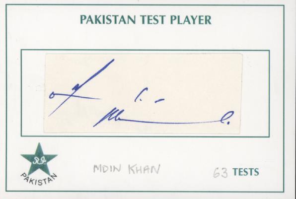 MOIN KHAN (PAKISTAN) CRICKET AUTOGRAPH - Individual Cricket Autographs ...