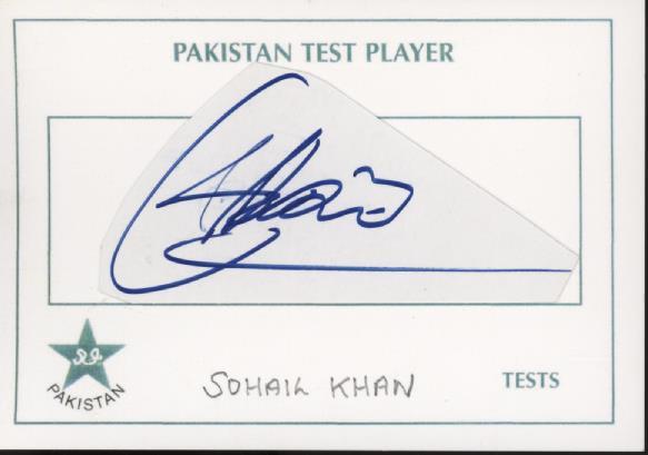 SOHAIL KHAN (PAKISTAN) CRICKET AUTOGRAPH - Individual Cricket ...