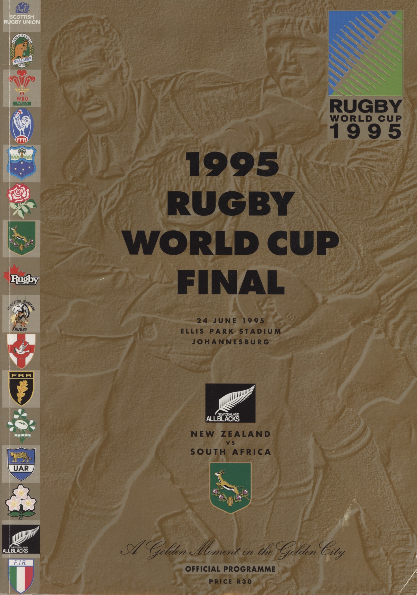 SOUTH AFRICA V NEW ZEALAND 1995 RUGBY WORLD CUP FINAL PROGRAMME - Rugby ...