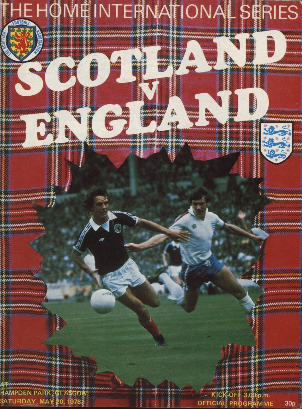SCOTLAND V ENGLAND 1978 FOOTBALL PROGRAMME - International Football ...