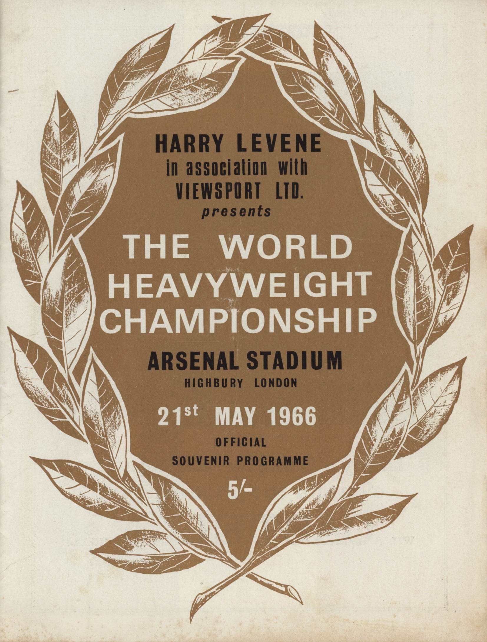 MUHAMMAD ALI V HENRY COOPER 1966 BOXING PROGRAMME. - Boxing programmes ...