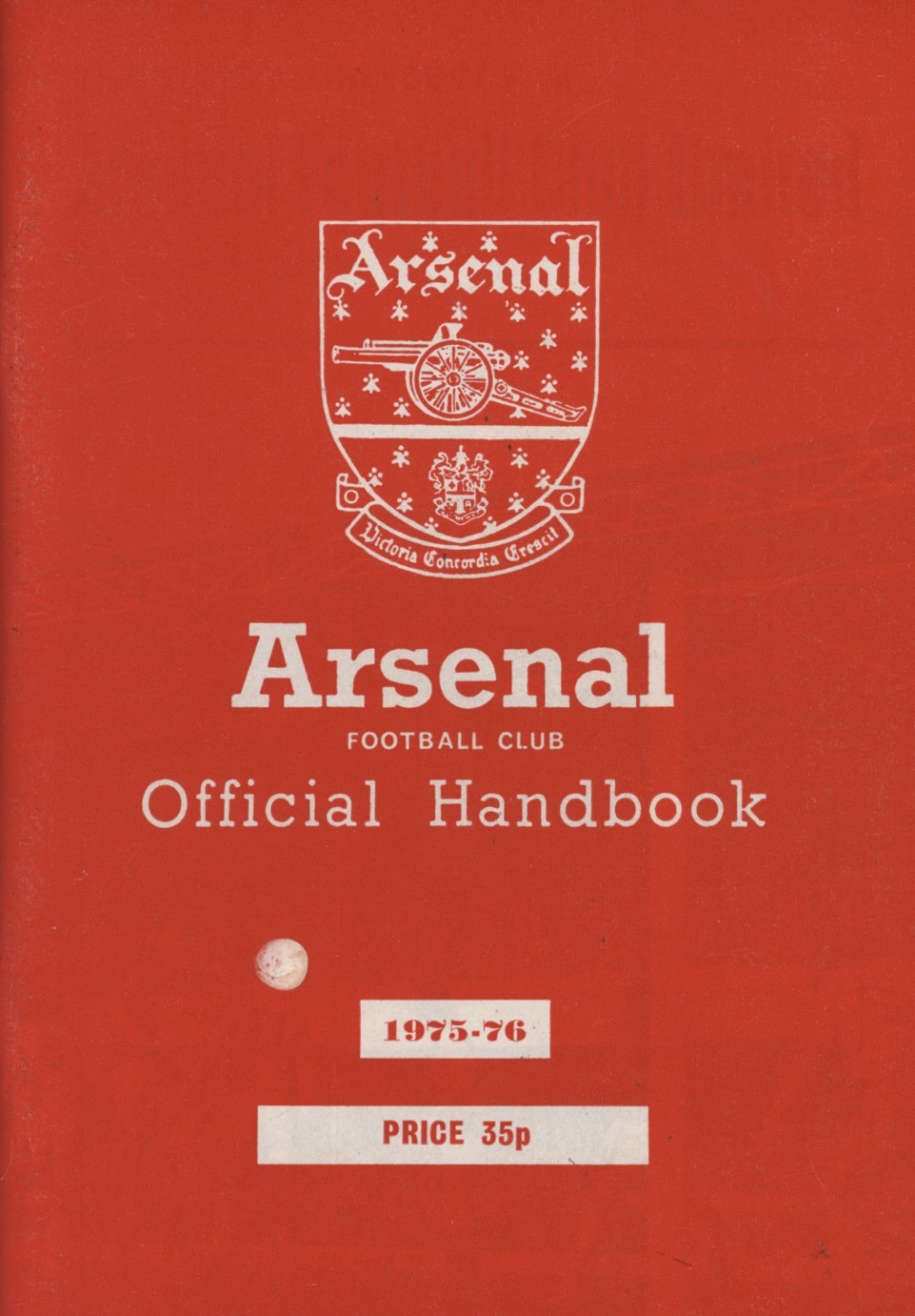 ARSENAL FOOTBALL CLUB OFFICIAL HANDBOOK 1975-76 - Football Club Annuals ...