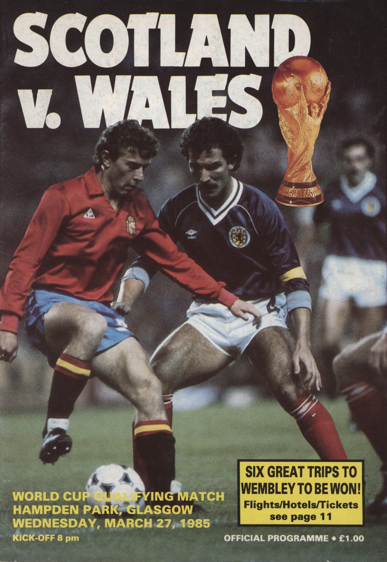 SCOTLAND V WALES 1985 FOOTBALL PROGRAMME - Football Programmes ...