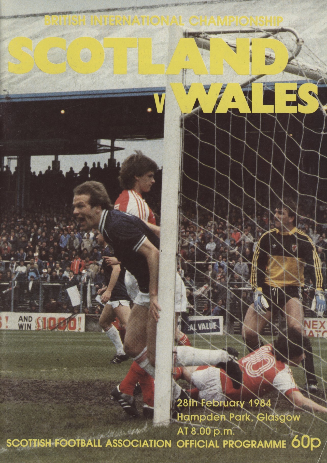 SCOTLAND V WALES 1984 FOOTBALL PROGRAMME - Football Programmes ...