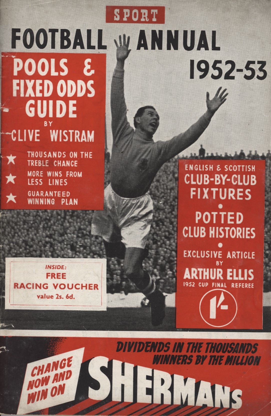SPORT FOOTBALL ANNUAL 1952-53 AND POOLS GUIDE - Football Annuals ...